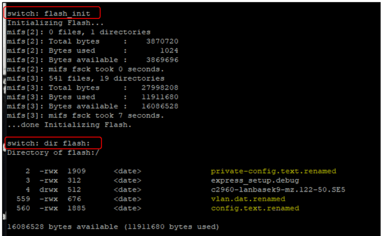 Recover Password Of A Cisco Switch 2960