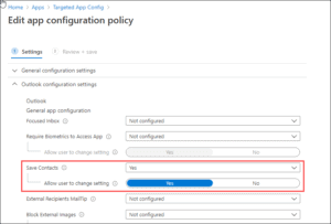 Intune: Sync Outlook Contacts To Native App Automatically