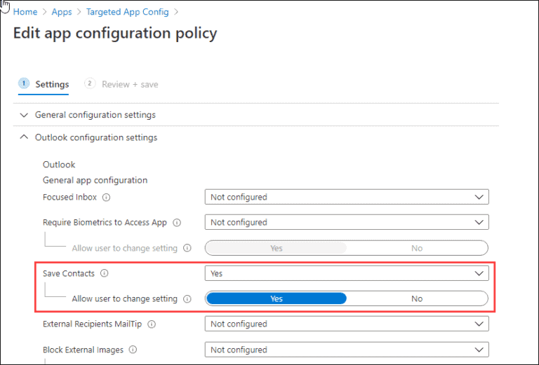 Intune: Sync Outlook Contacts To Native App Automatically