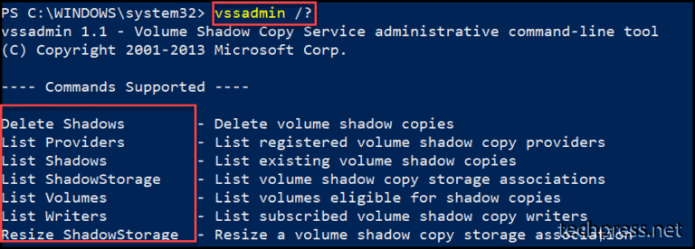 Troubleshoot Volume Shadow Copies (VSS) On Windows