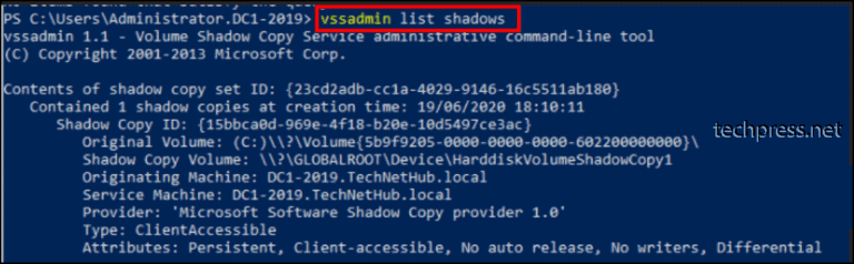 Troubleshoot Volume Shadow Copies (VSS) On Windows