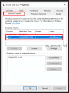 Troubleshoot Volume Shadow Copies (VSS) On Windows