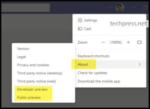 Enable Developer And Public Preview In Microsoft Teams