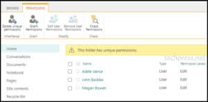 Restrict Access To A Folder In SharePoint