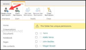 Restrict Access To A Folder In SharePoint