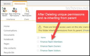 Restrict Access To A Folder In SharePoint